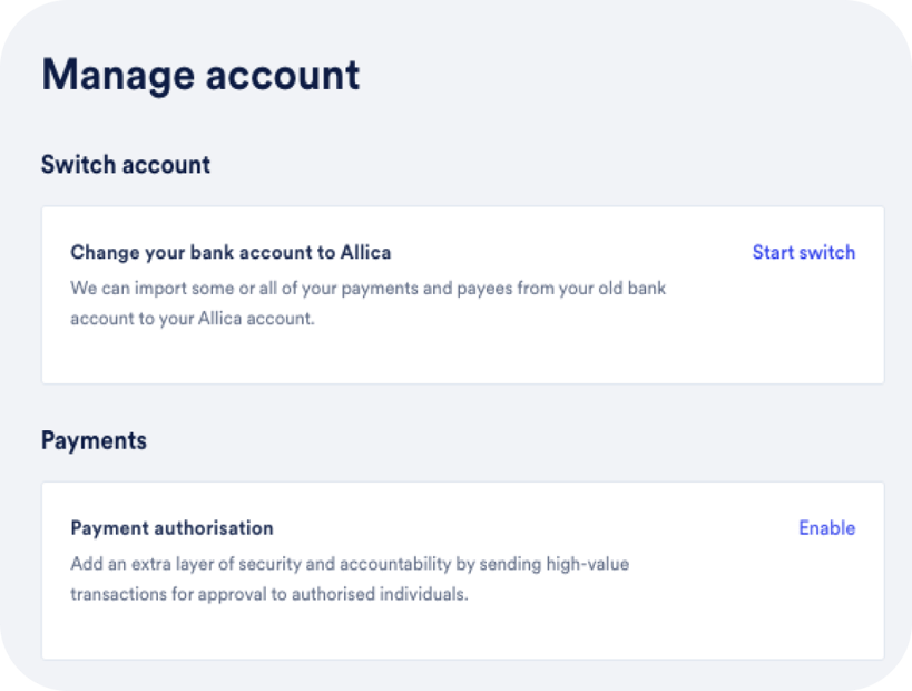 Switch to Allica Bank